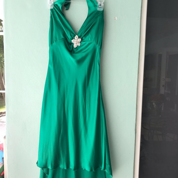 Cache | Dresses | Cache Silk Green Cocktail Dress | Poshmark